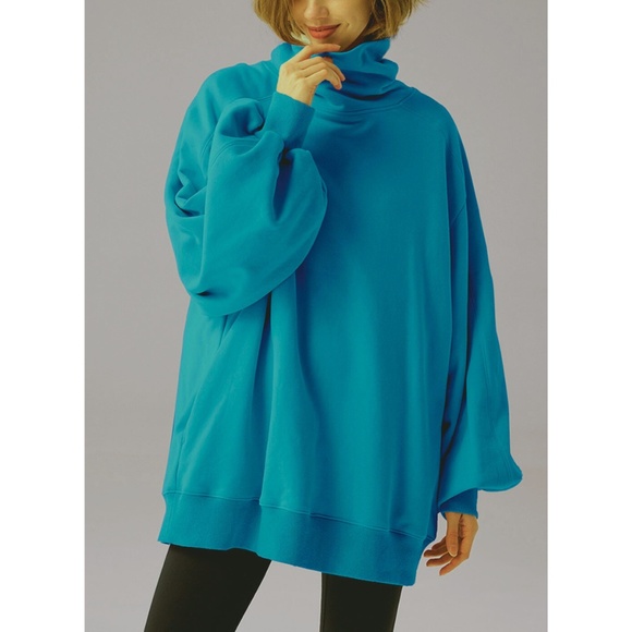 Lit | Tops | Nwt Lit Activewear Whisper Oversized Turtleneck Sweatshirt ...
